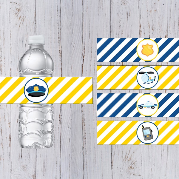 Police Water Bottle Labels - Etsy
