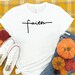 Faith One Line Art T-shirt Jesus Christian Shirt Faith - Etsy