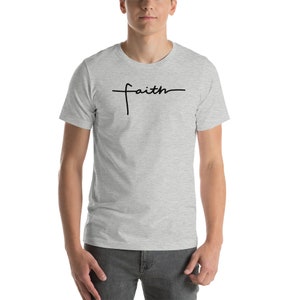 Faith One Line Art T-shirt Jesus Christian Shirt Faith - Etsy