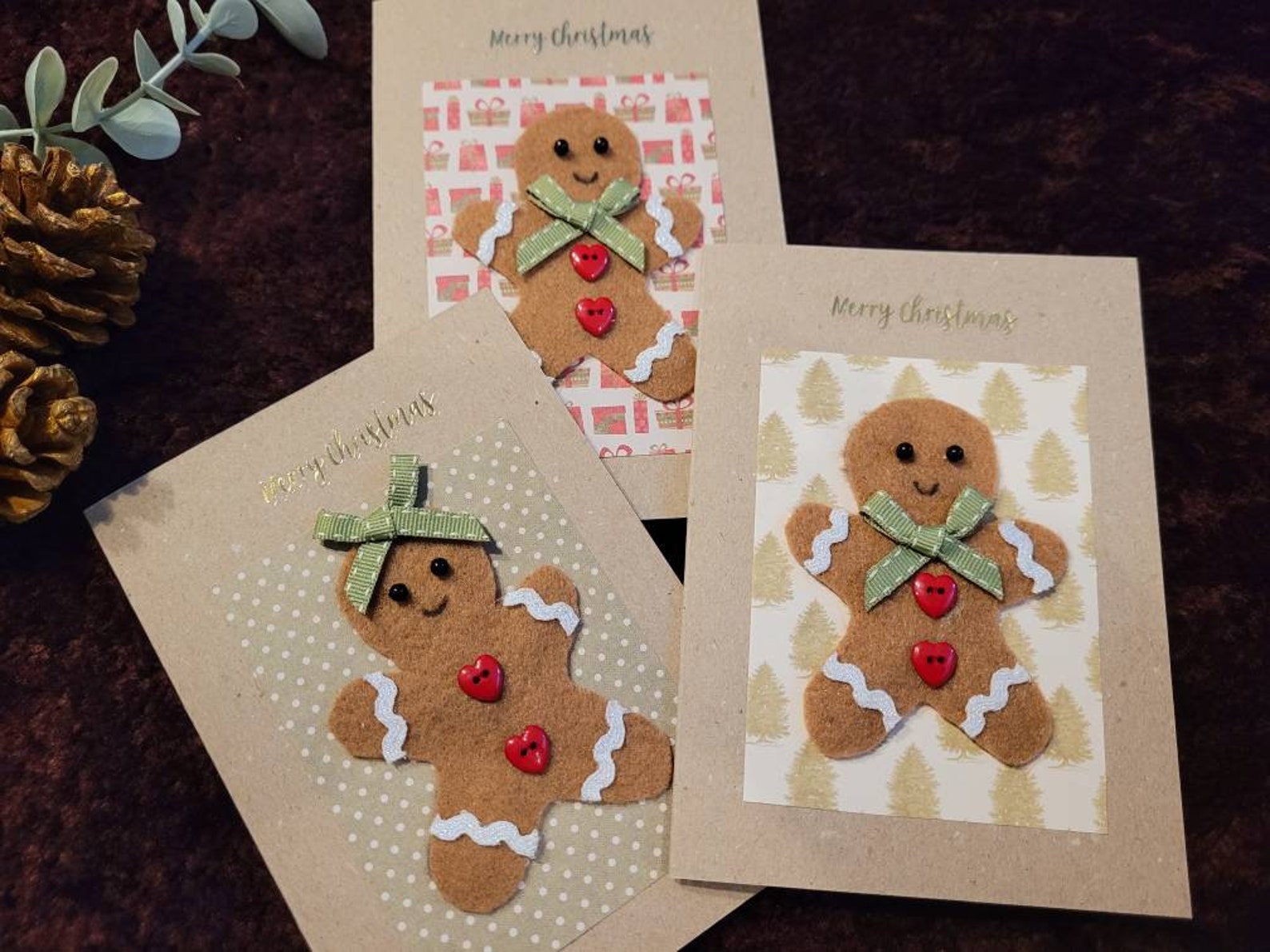 Gingerbread Christmas Cards - Etsy