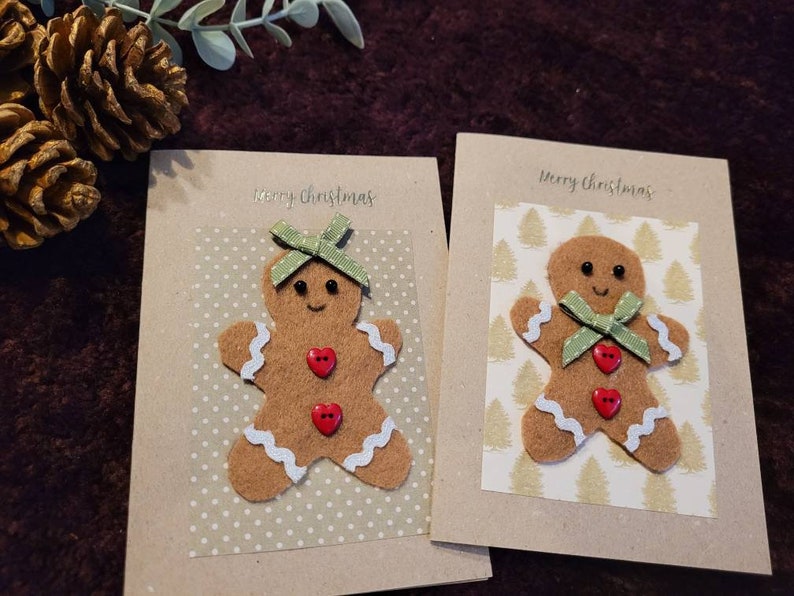 Gingerbread Christmas Cards - Etsy