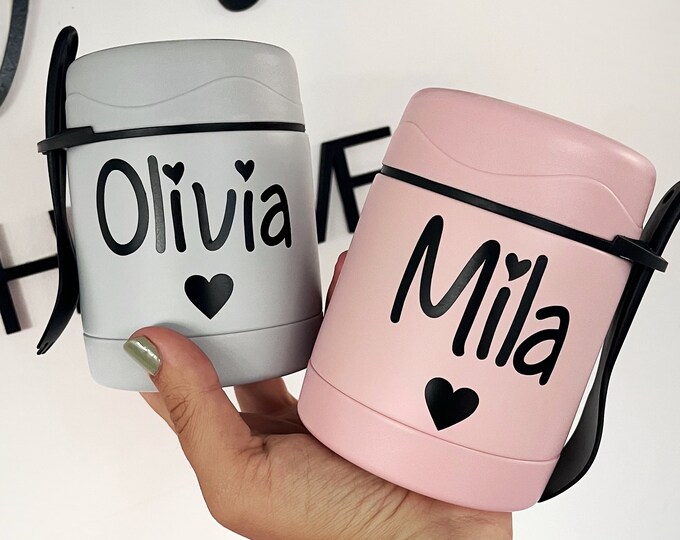 Personalised Hot or Cold Food Flask With Spork - Etsy
