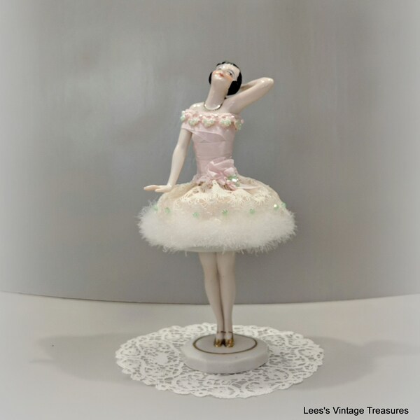 Antique Powder Puff Figurine - Etsy