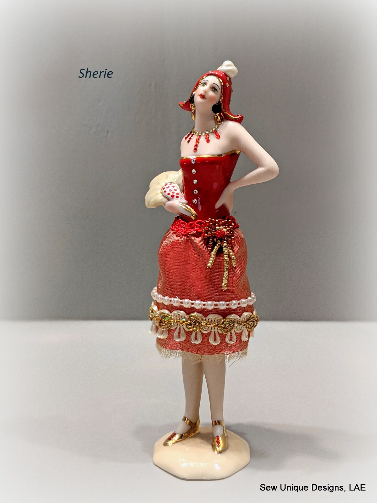 Miniature Doll, Boudoir Doll, Half Doll W/legs, Hand Crafted, Flapper ...