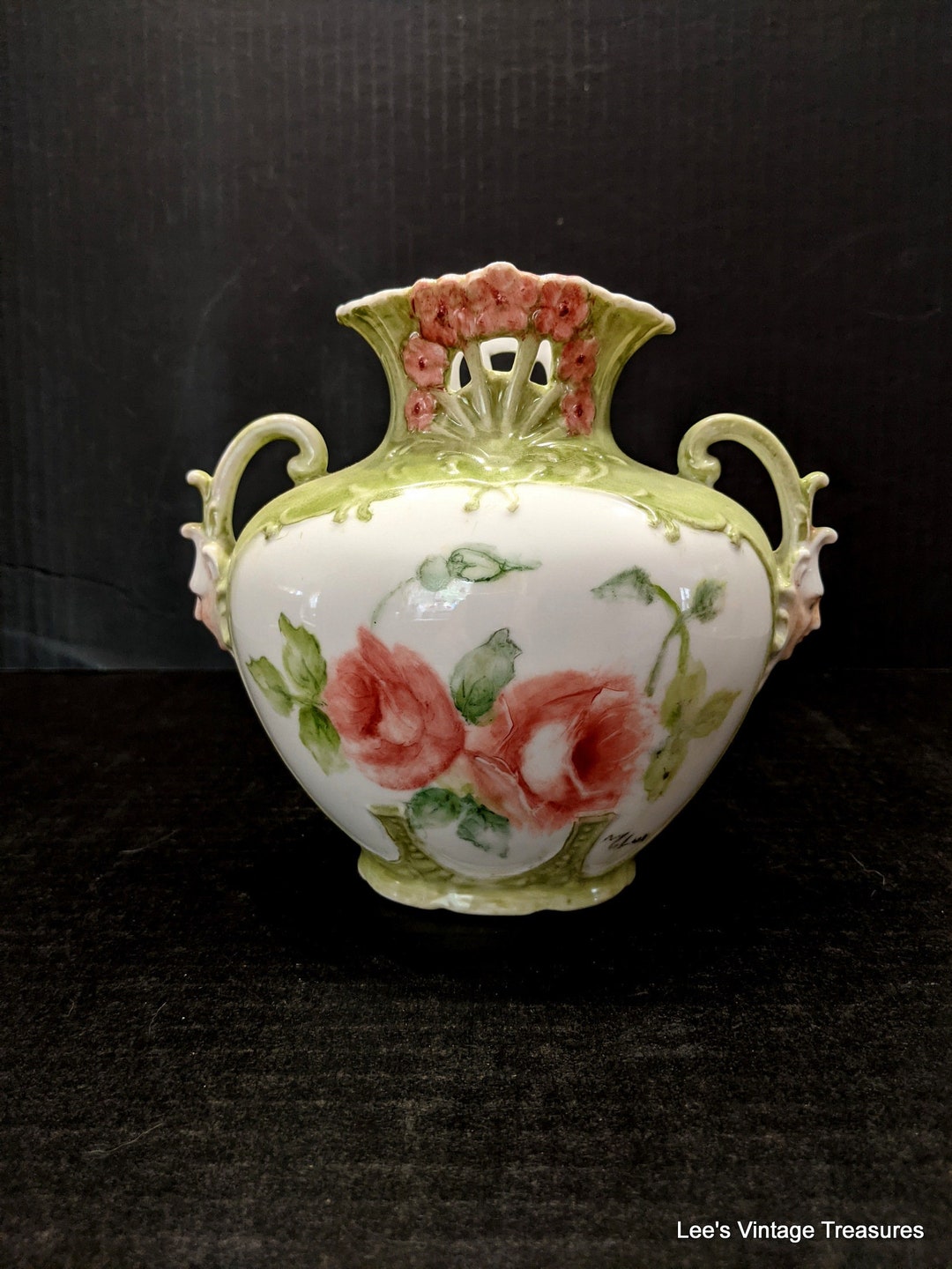 Antique Very Early 1900's Jester Handled Vase, Signed by Artist, RARE ...