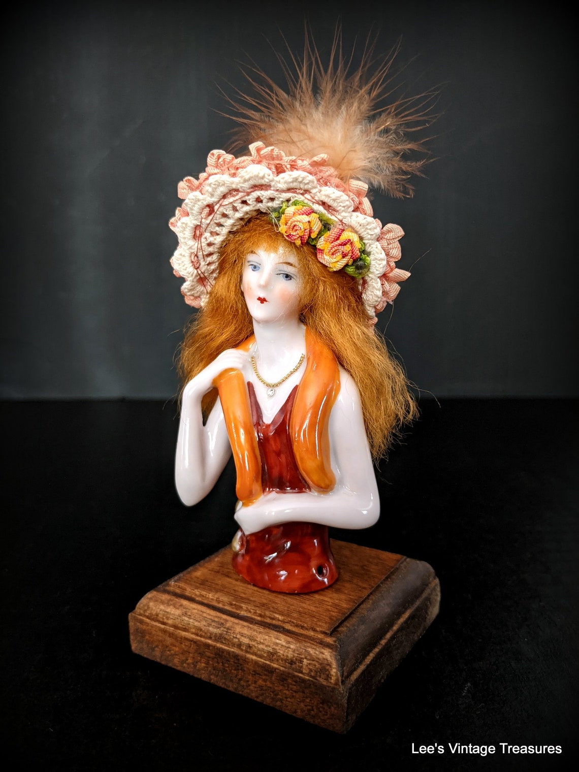 Antique German Flapper Half Doll W/mohair Wig EXCELLENT | Etsy