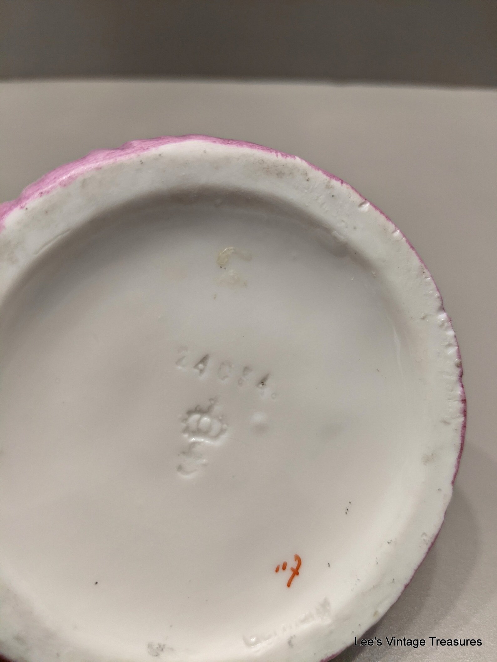 Antique German Porcelain Sitzendorf Powder Box W/ Floral Crown - Etsy