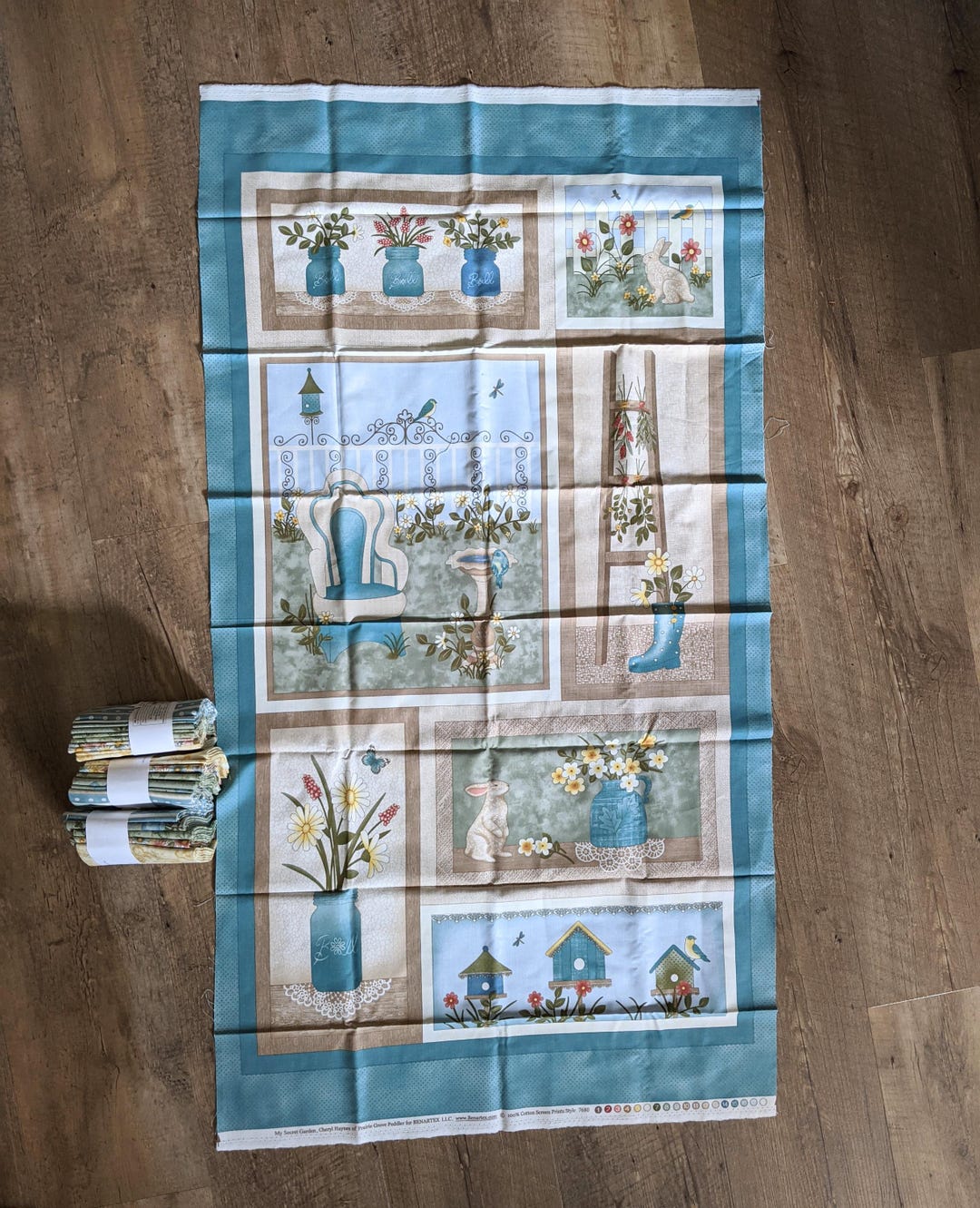 Fat Quarter Bundle (15) MY SECRET GARDEN by Cheryl Haynes for Benartex ...