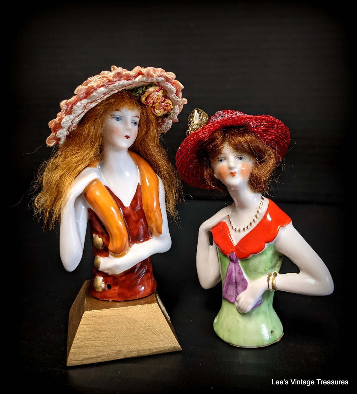 Antique German Flapper Half Doll w/MOHAIR wig EXCELLENT | Etsy