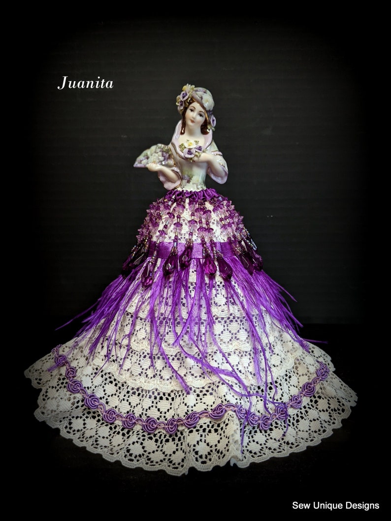 Half Doll Pincushion Miniature Doll Dresser Doll Demi - Etsy