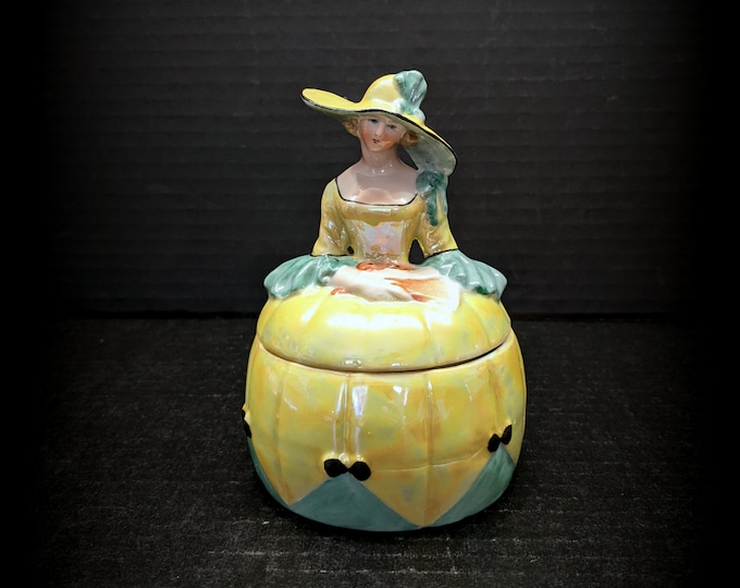 Art Deco Sitzendorf German Porcelain Luster Glaze Pierrot With Mandolin ...