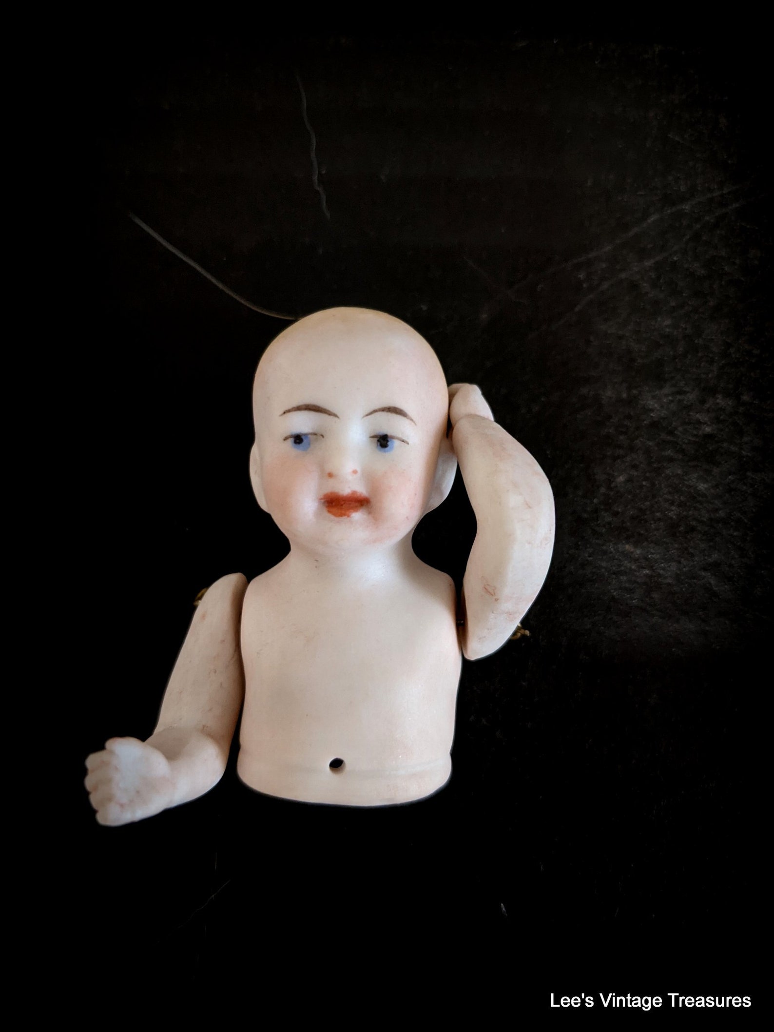 Antique Unmarked Germany Half Doll, Jointed BABY With Movable Arms ...