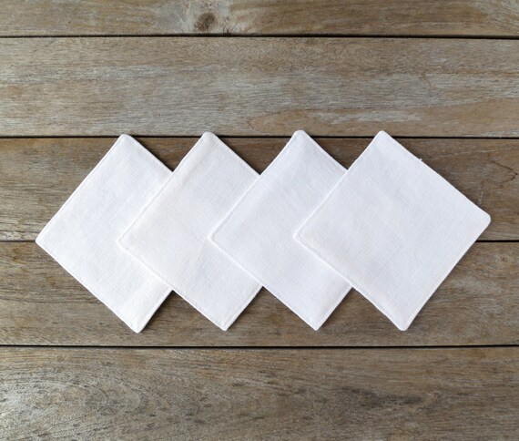 White Linen Fabric Drink Coasters Cocktail Napkins Drink Coaster Hotel Coaster Handmade Gift Gift Box Item Wholesale Coasters Etsy UK