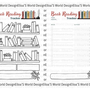 Printable Reading Journal Book Tracker Planner Review - Etsy