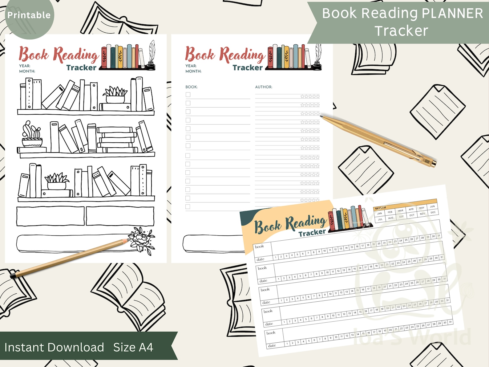 Printable Reading Journal Book Tracker Planner Review - Etsy