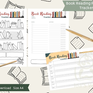 Printable Reading Journal Book Tracker Planner Review - Etsy