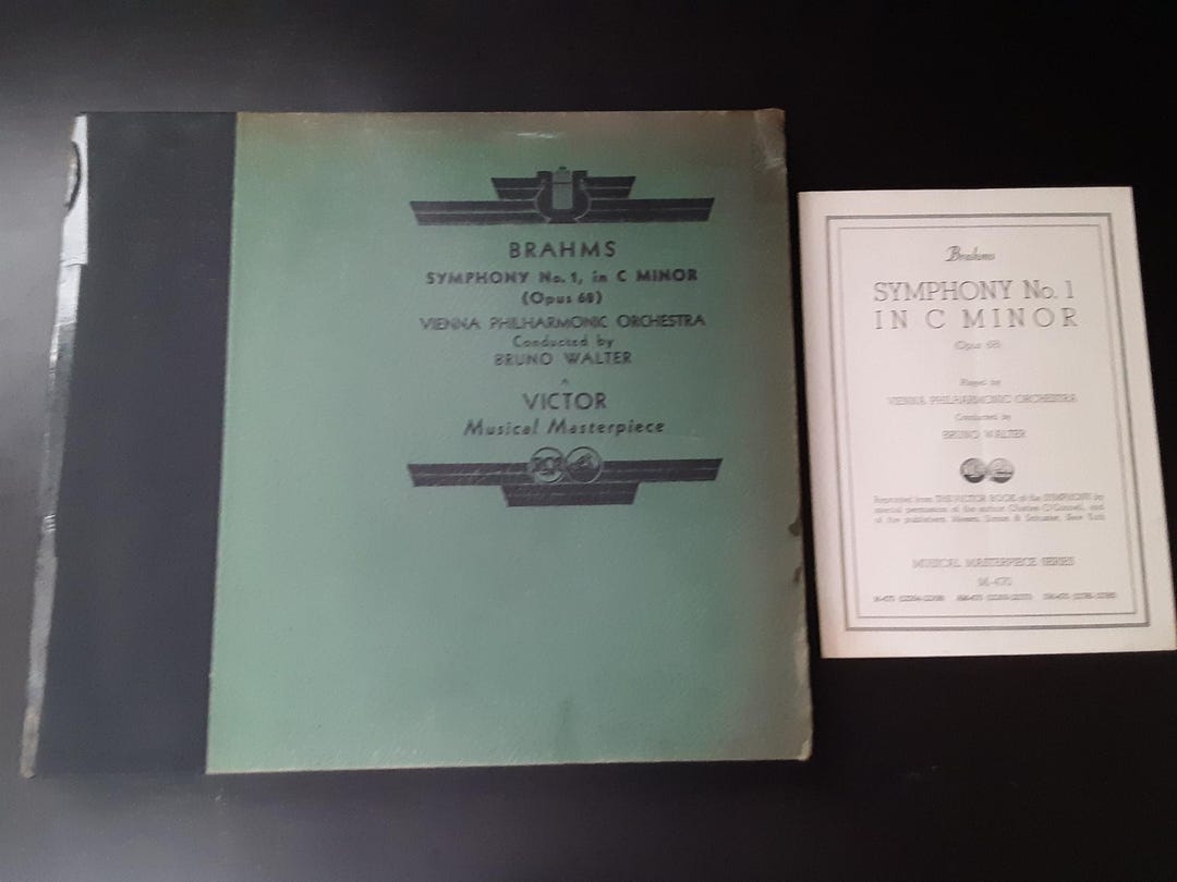 Brahms Symphony No. 1 in C Minor 5 Shellac 78RPM Binder Circa 1938 - Etsy