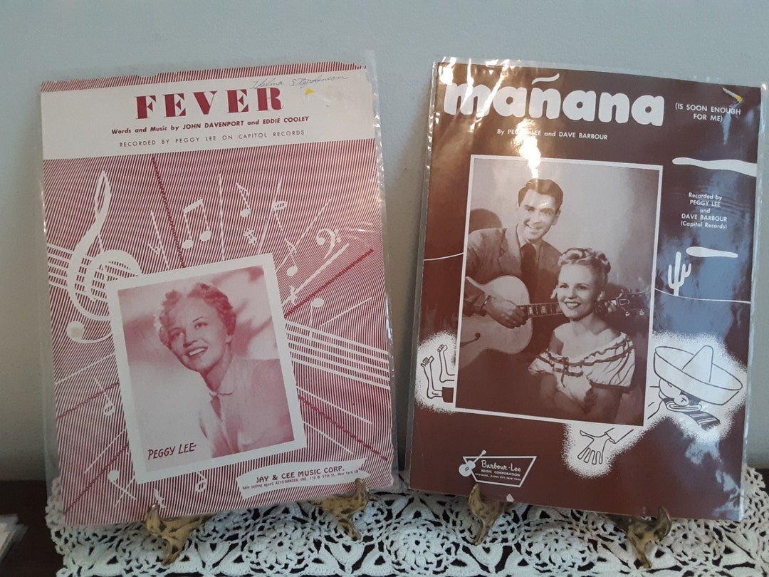 2 Vintage Collectible Peggy Lee - Sheet Music - "fever" - Circa 1950's ...