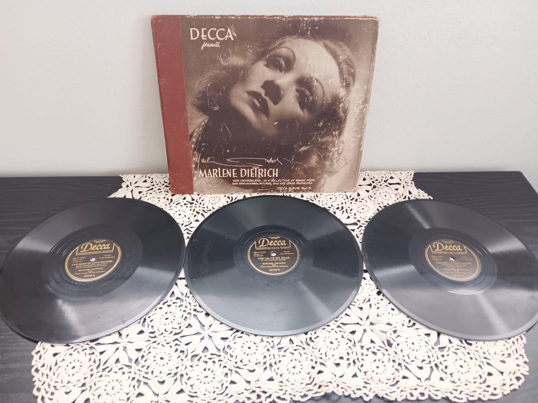 Vintage Marlene Dietrich 78rpm 3 X Shellac Record Binder Circa 1940 - Etsy
