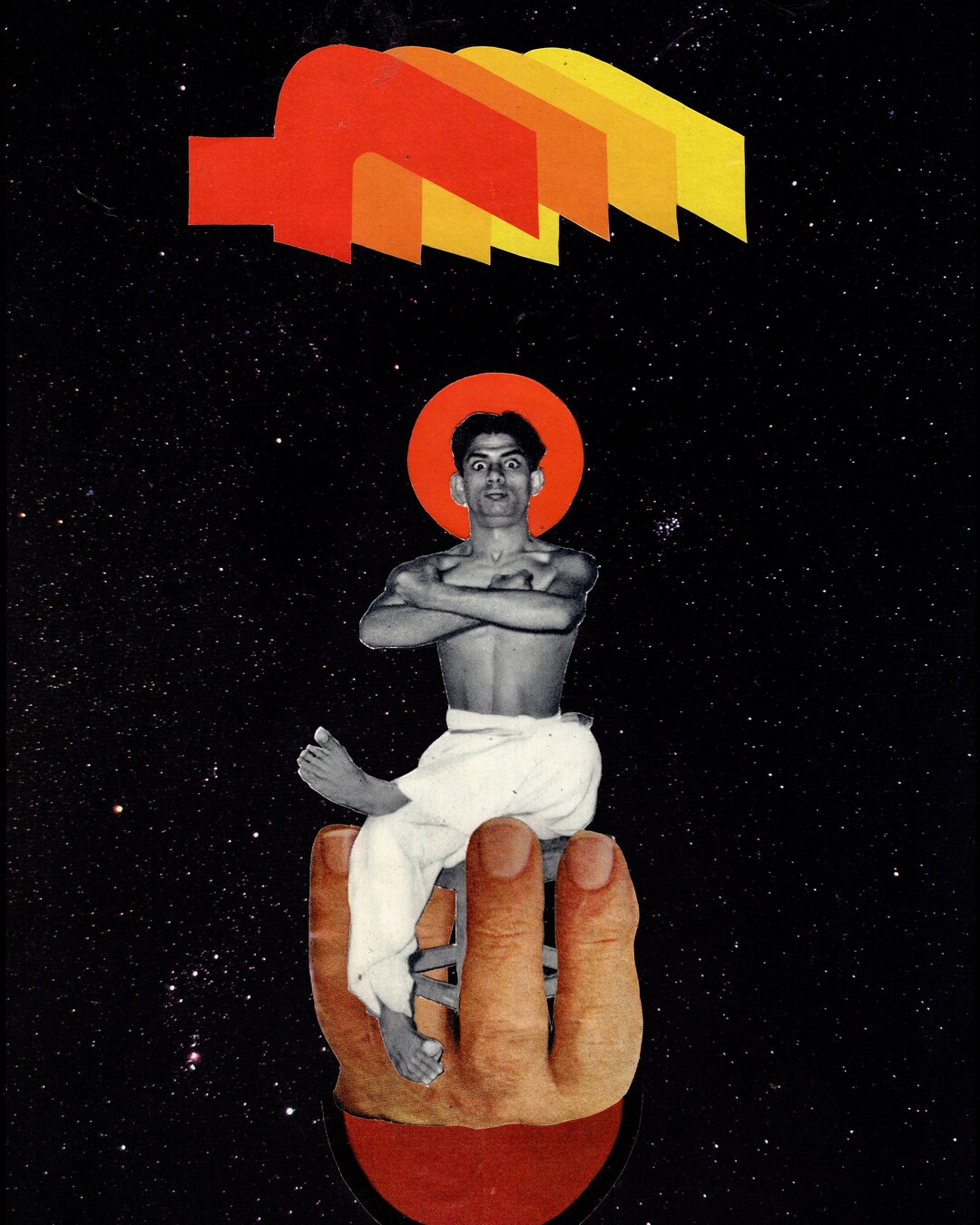 Original Mixed Media Collage Art "jet Age Dejections" - Etsy