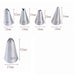 Set of 5 Notched Leaf Piping Nozzles Leaf Flower Tip Cake Cream ...
