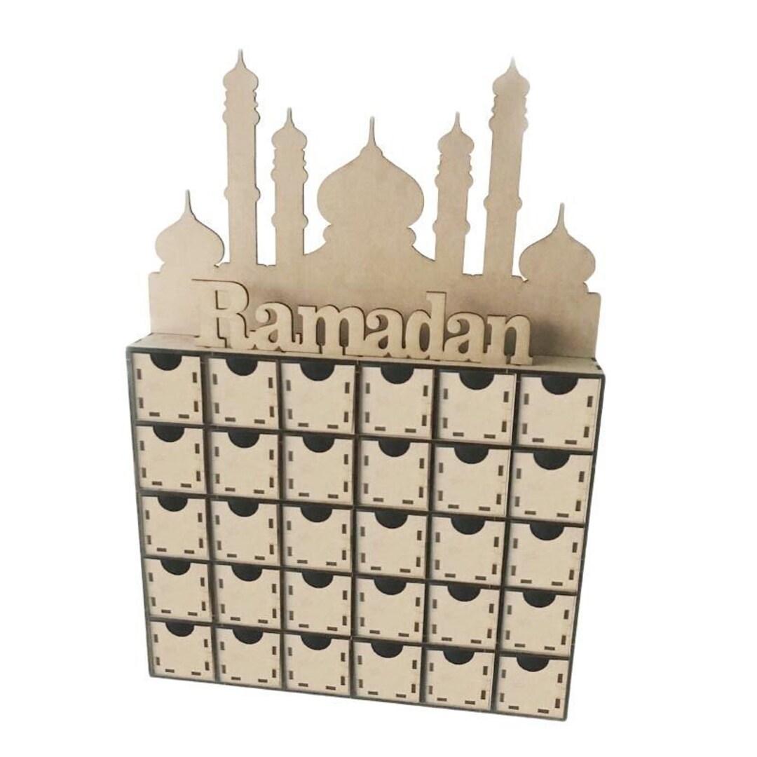 3D Laser Cut MDF Countdown Wooden Ramadan Advent Calendar - Etsy