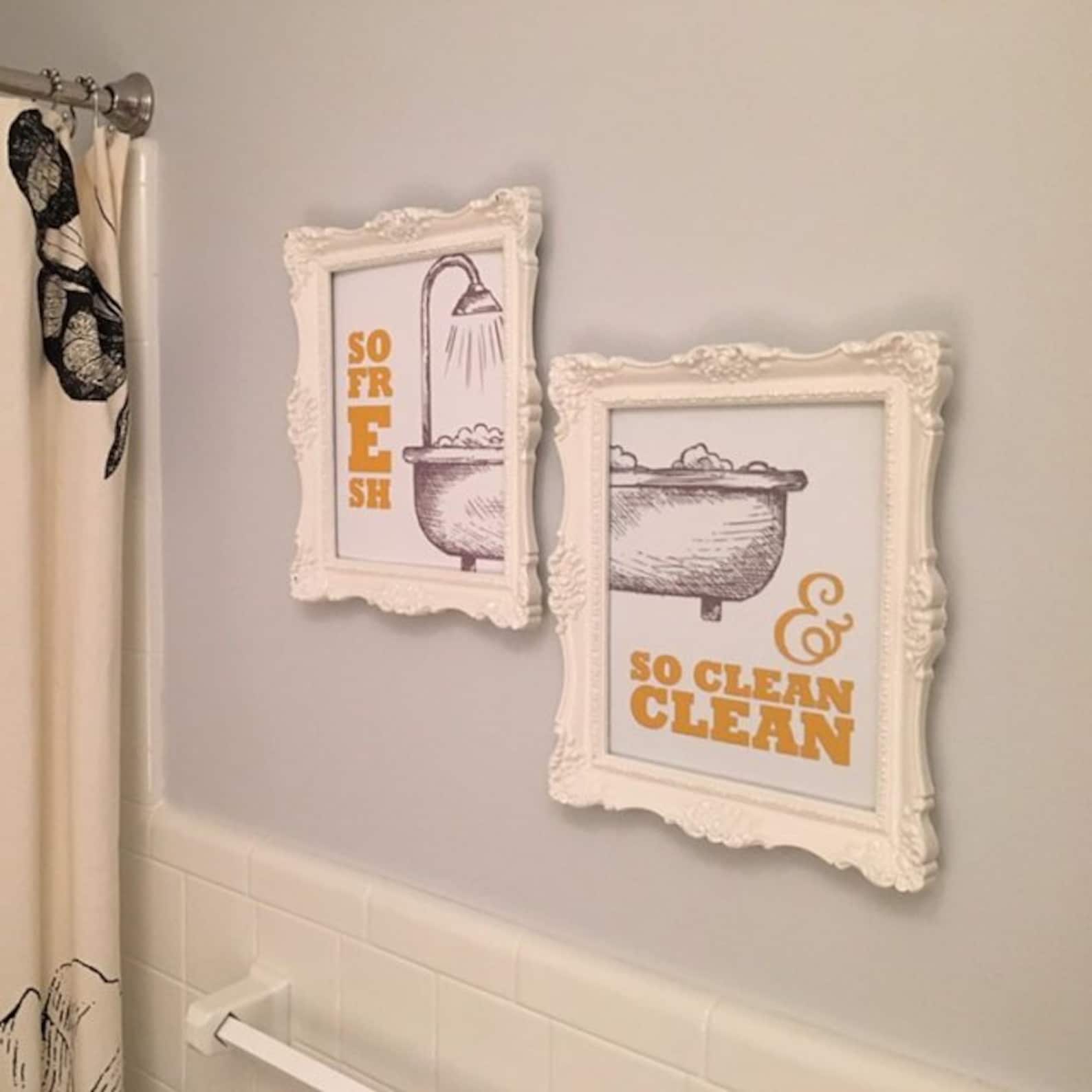 So Fresh & so Clean Print // Bathroom Art // Laundry Room // - Etsy