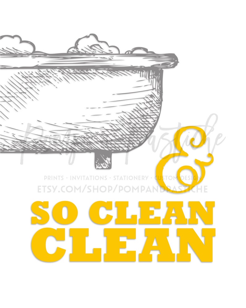 So Fresh & so Clean Print // Bathroom Art // Laundry Room // - Etsy