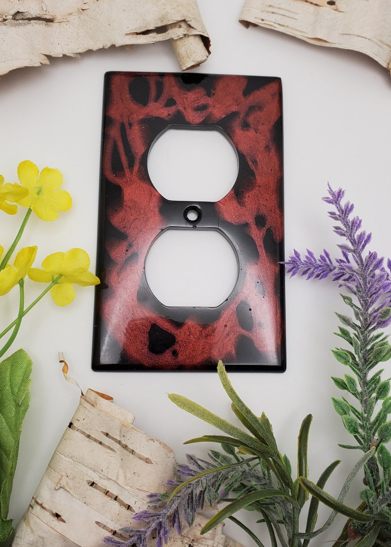 Red and Black Electrical Covers - Etsy