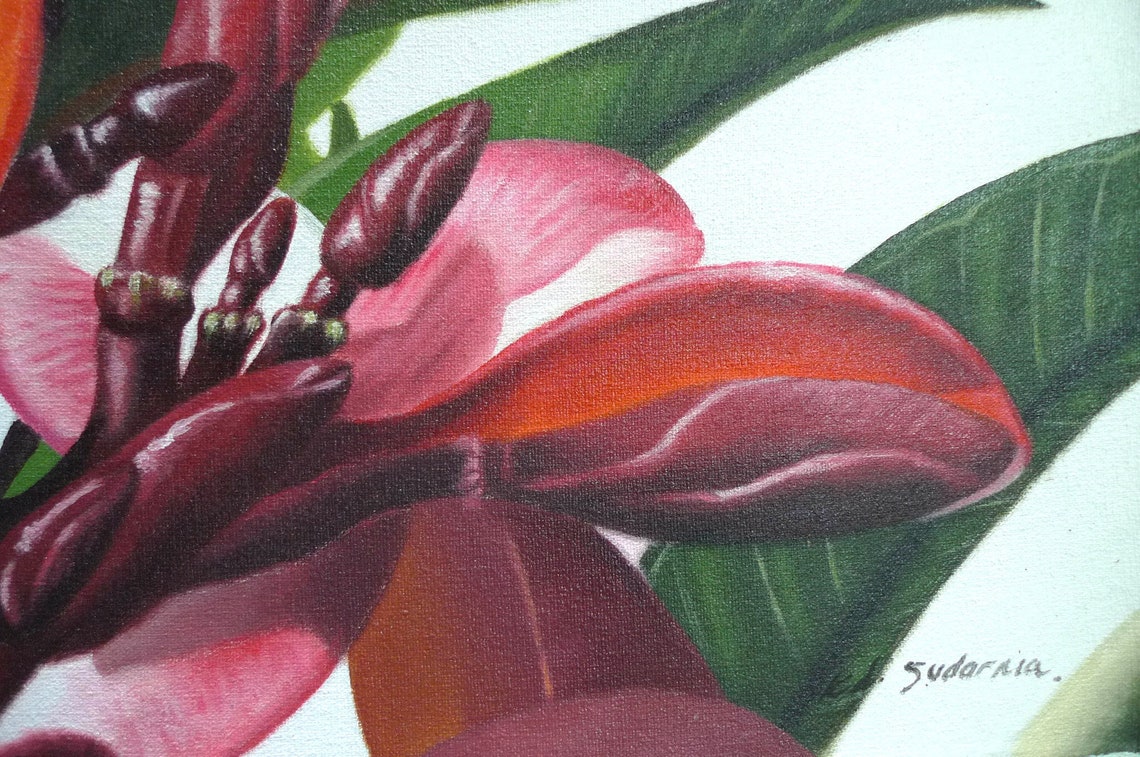 Hand Painting Balinese Bali Flower Great Colours 168 - Etsy