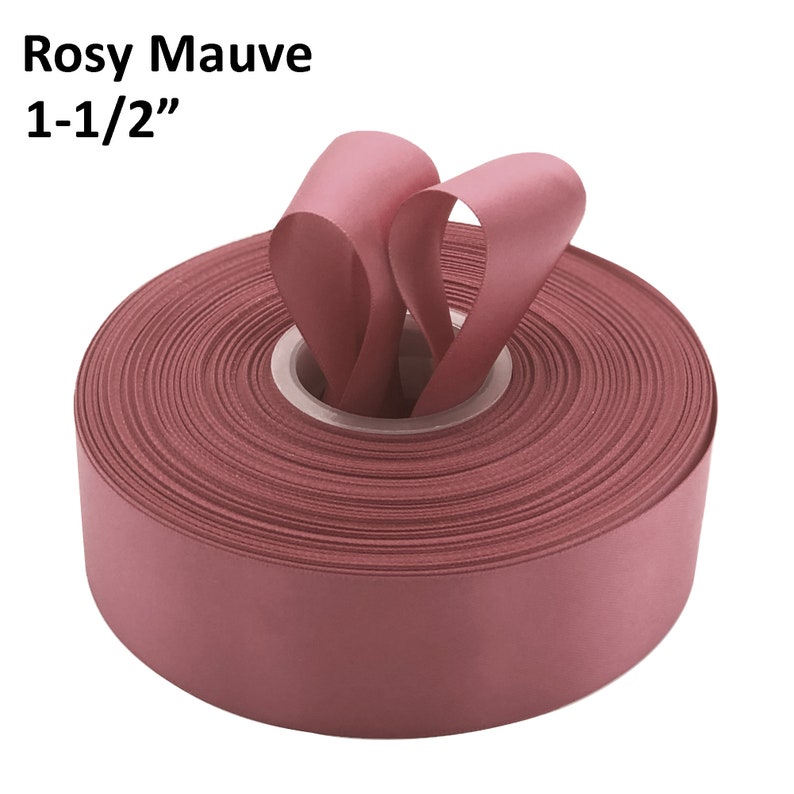 Satin Ribbon Double Faced Two Sided Ribbon Multiple Color 50 | Etsy