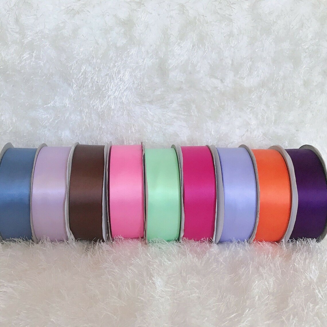 Satin Ribbon Double Faced Two Sided Ribbon Multiple Color 50 | Etsy