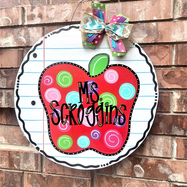 Apple Door Hanger - Etsy