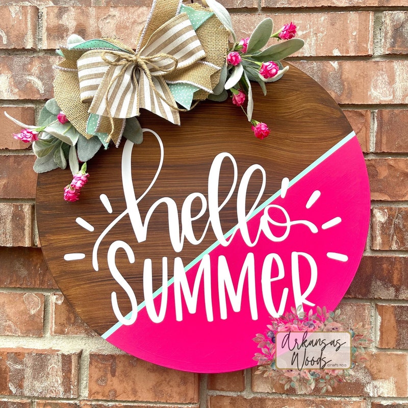 Hello Summer Door Hanger - Etsy