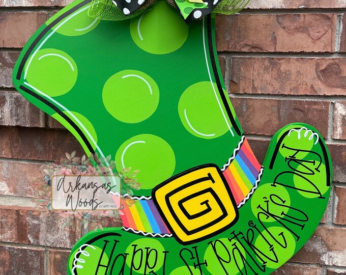 St Patricks Day Door Hanger, St Pattys Day Door Hanger, Leprechaun Hat ...