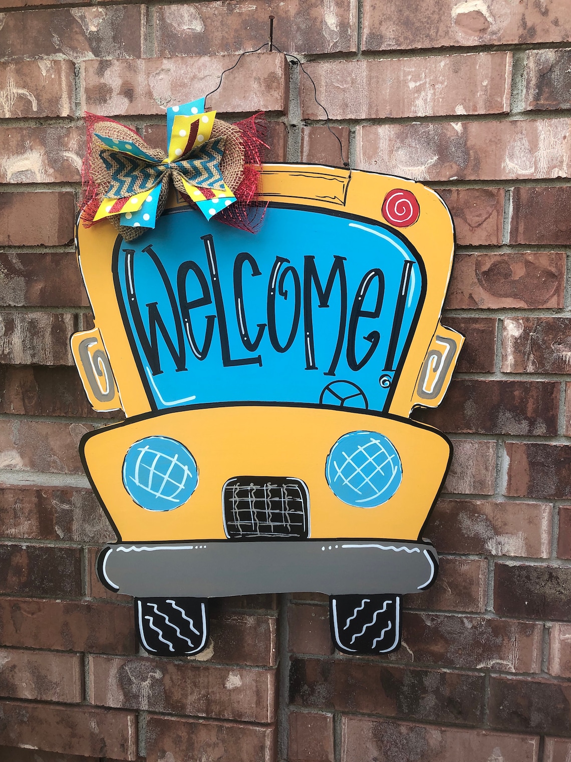 School Bus Door Hanger Back to School Door Hanger Classroom - Etsy