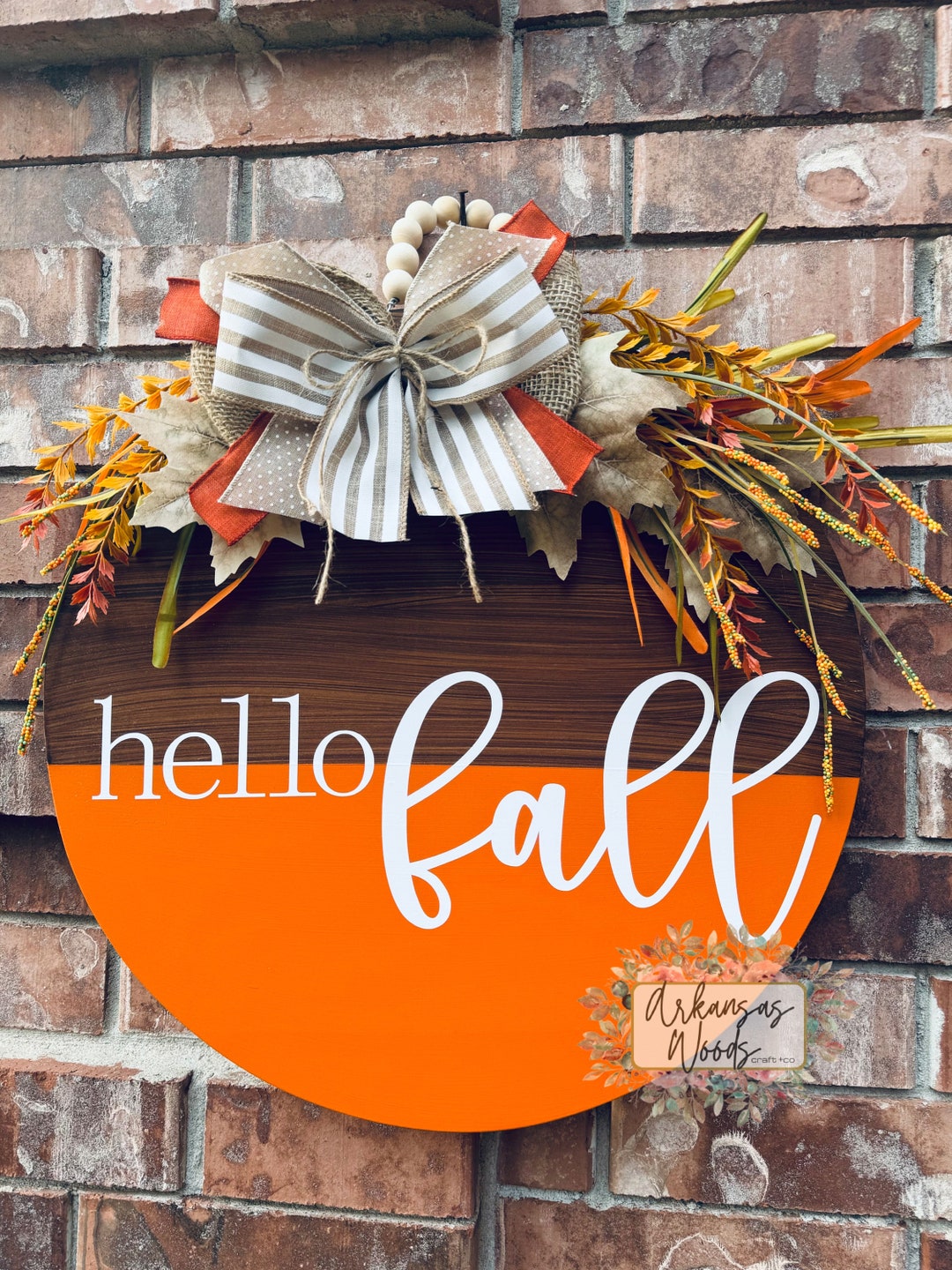 Hello Fall Door Hanger, Hello Pumpkin Door Hang, Fall Door Hanger, Give ...