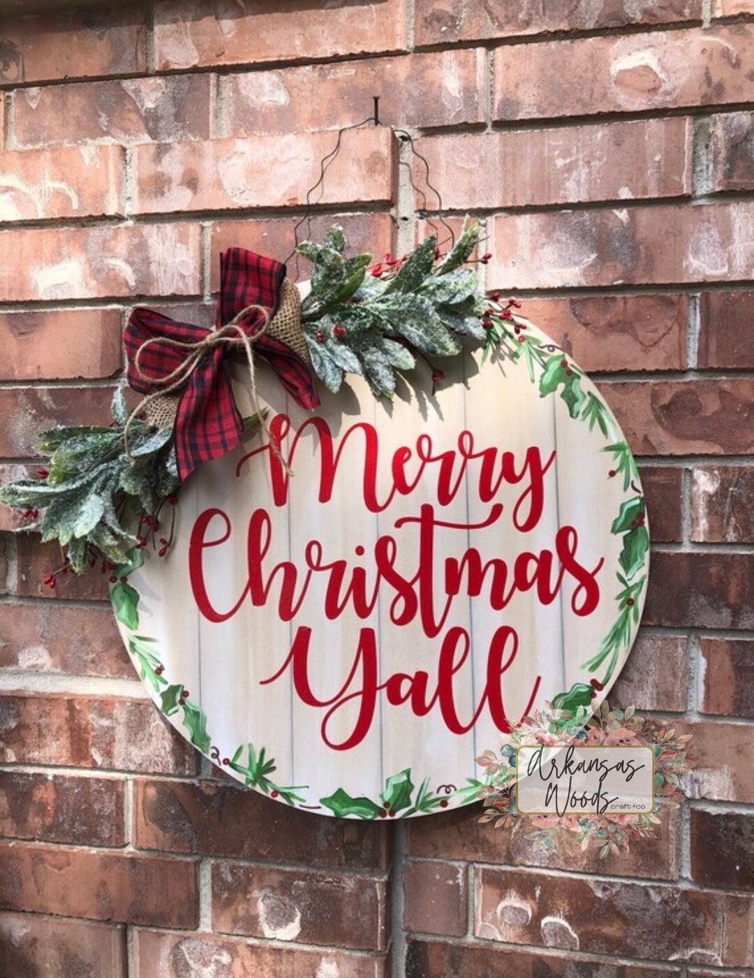 Christmas Door Hanger, Farmhouse Christmas Door Hanger, Christmas ...