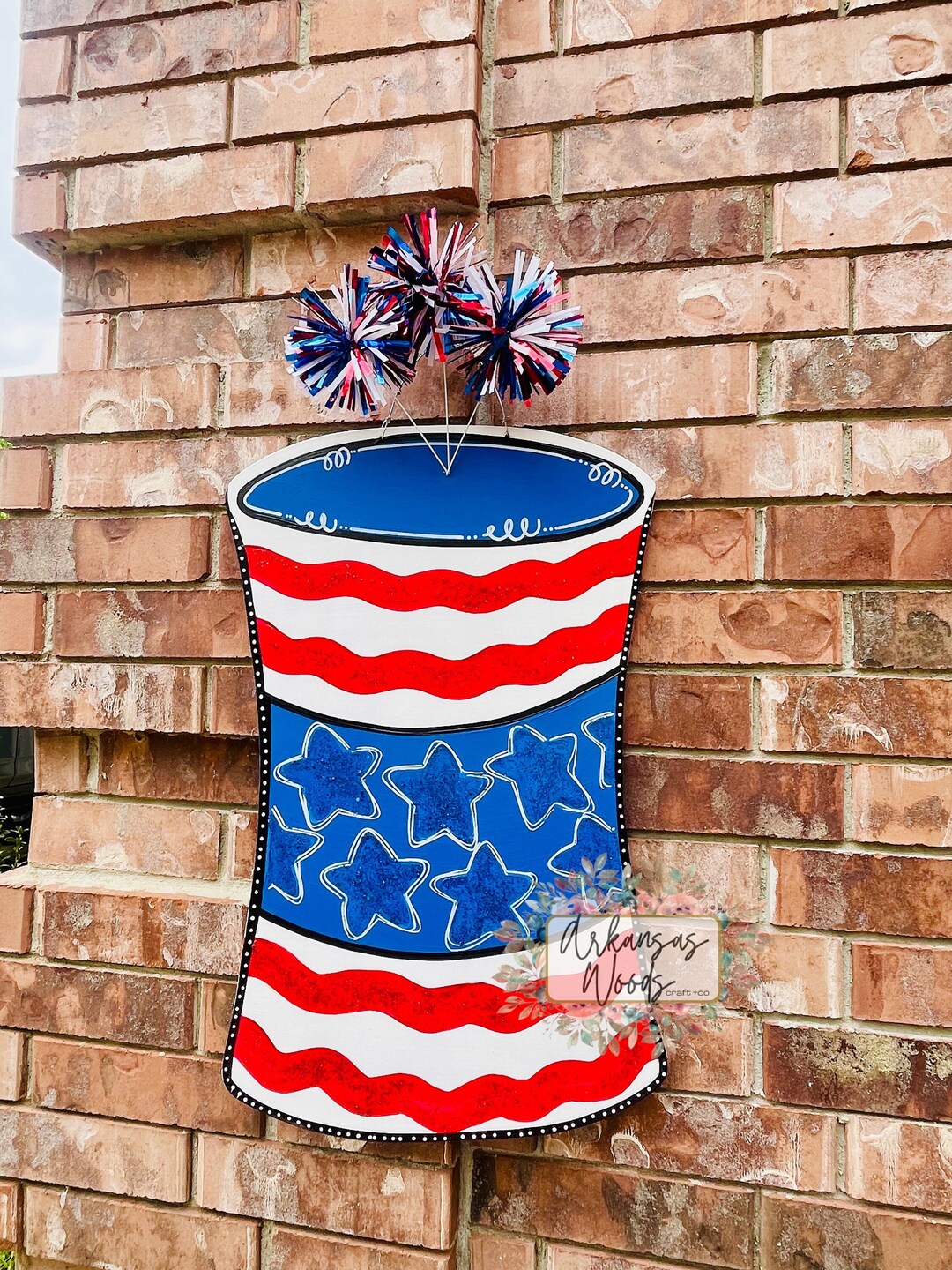 Patriotic Door Hanger, Firework Door Hanger, Firecracker Door Hanger ...