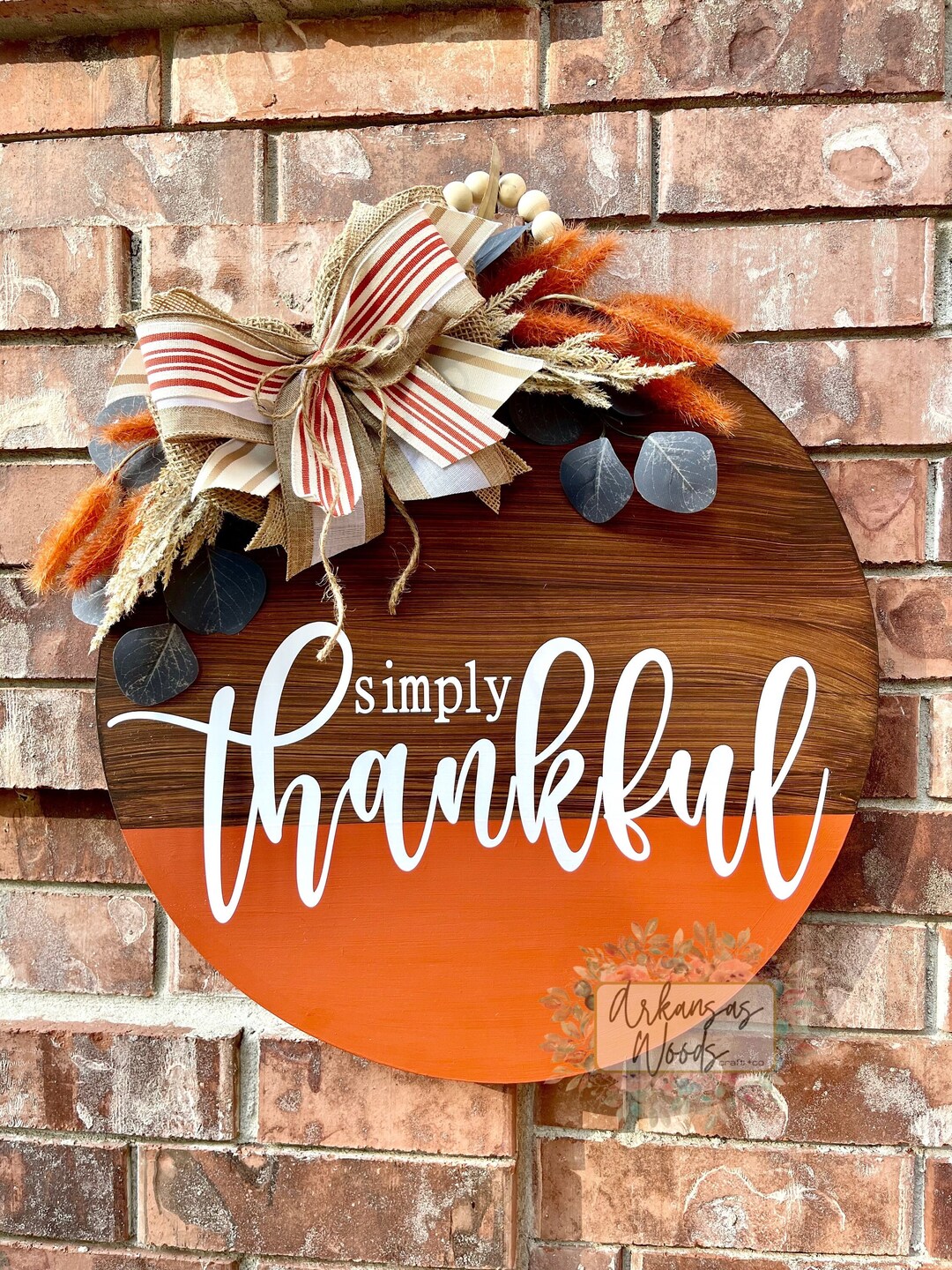 Thankful Door Hanger, Thanksgiving Door Hanger, Thanksgiving Wreath ...