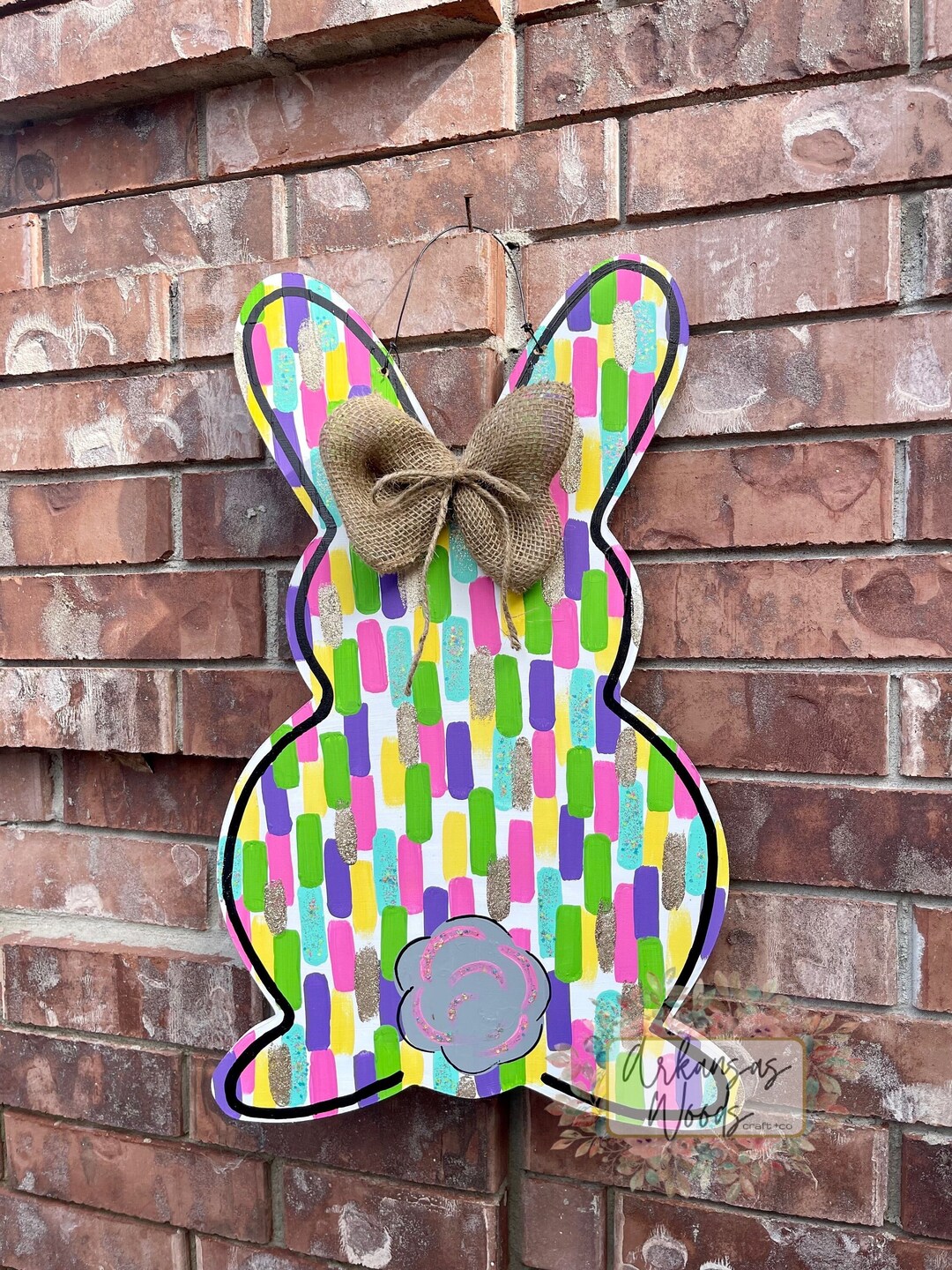 Easter Bunny Door Hanger, Spring Door Hanger, Easter Door Hanger ...