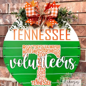 Tennessee Volunteers Football Door Hanger: Rocky Top Decor - Etsy