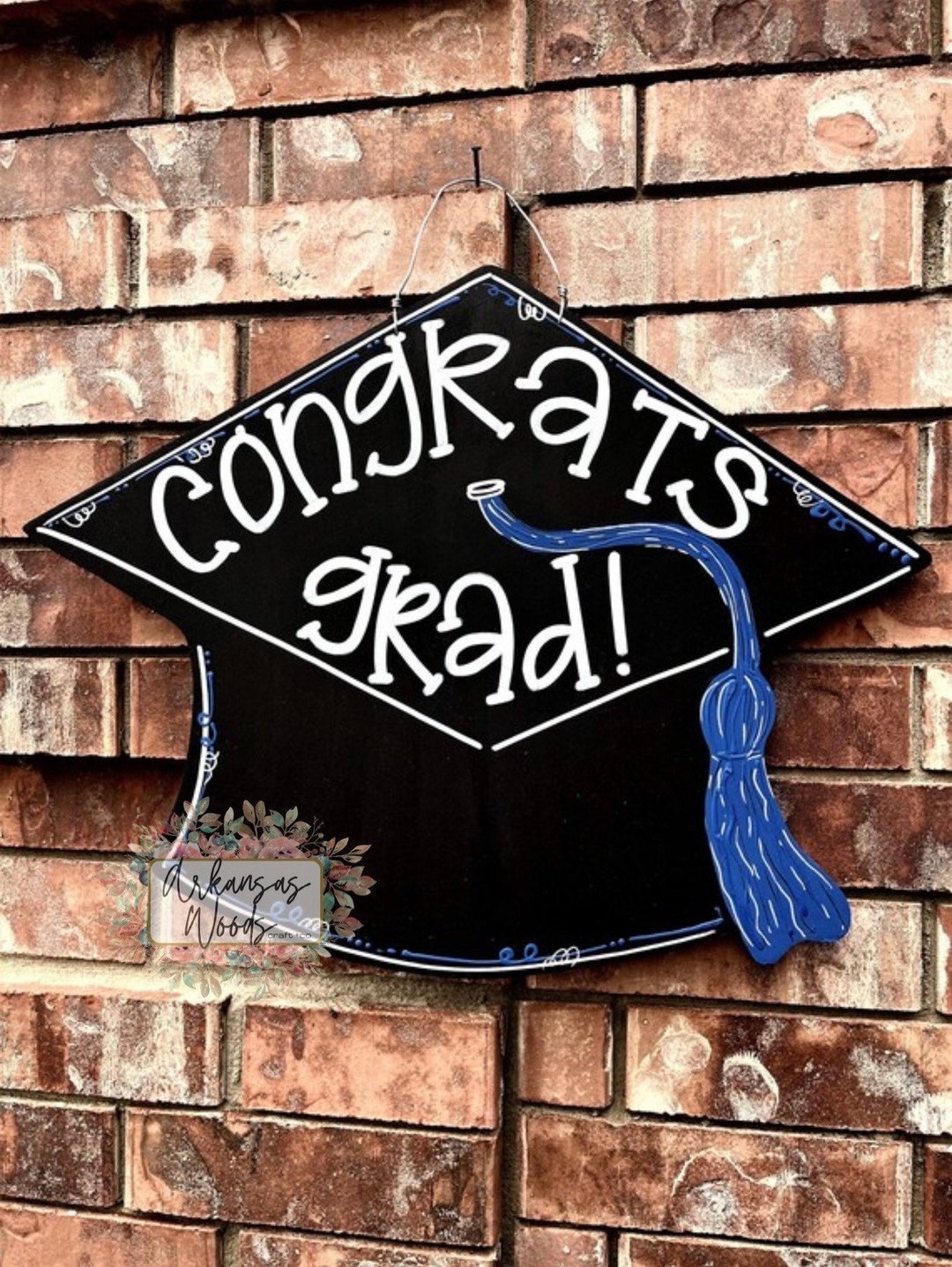 Custom Graduation Cap Door Hanger: School Colors, Congrats Grad! - Etsy