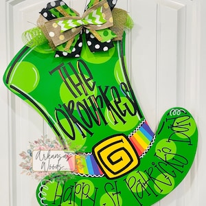 St Patricks Day Door Hanger, St Pattys Day Door Hanger, Leprechaun Hat ...