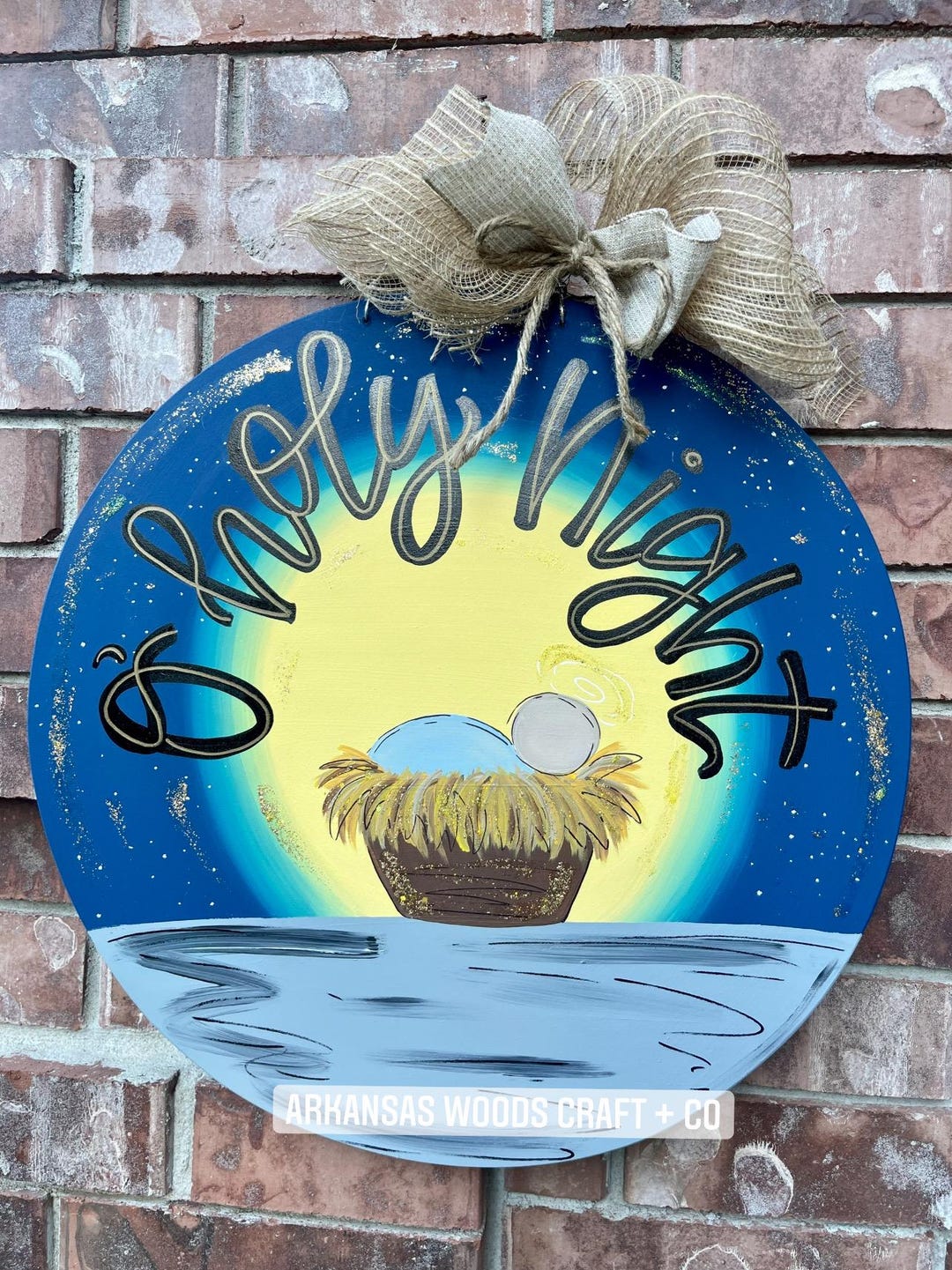 Nativity Door Hanger | Christmas Door Hang | O Holy Night Door Hanger ...