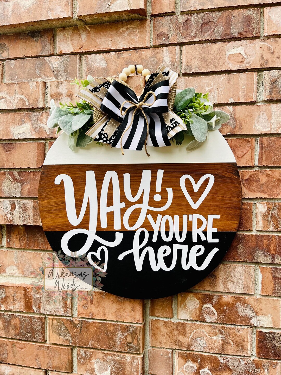 Yay You're Here Door Hanger, Boho Door Hanger, Hello Door Hanger ...