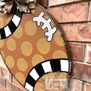 Football Door Hanger, Customized Football Door Hanger, Fall Door Hanger ...