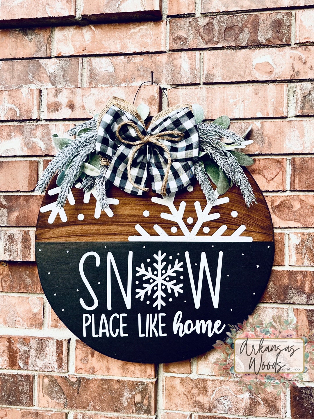 Winter Door Hanger, Let It Snow Door Hanger, Snowflake Door Hanger ...