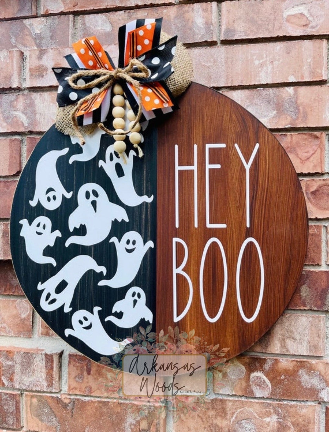 Halloween Door Hanger, Ghost Door Hanger, Halloween Wreath, Halloween ...