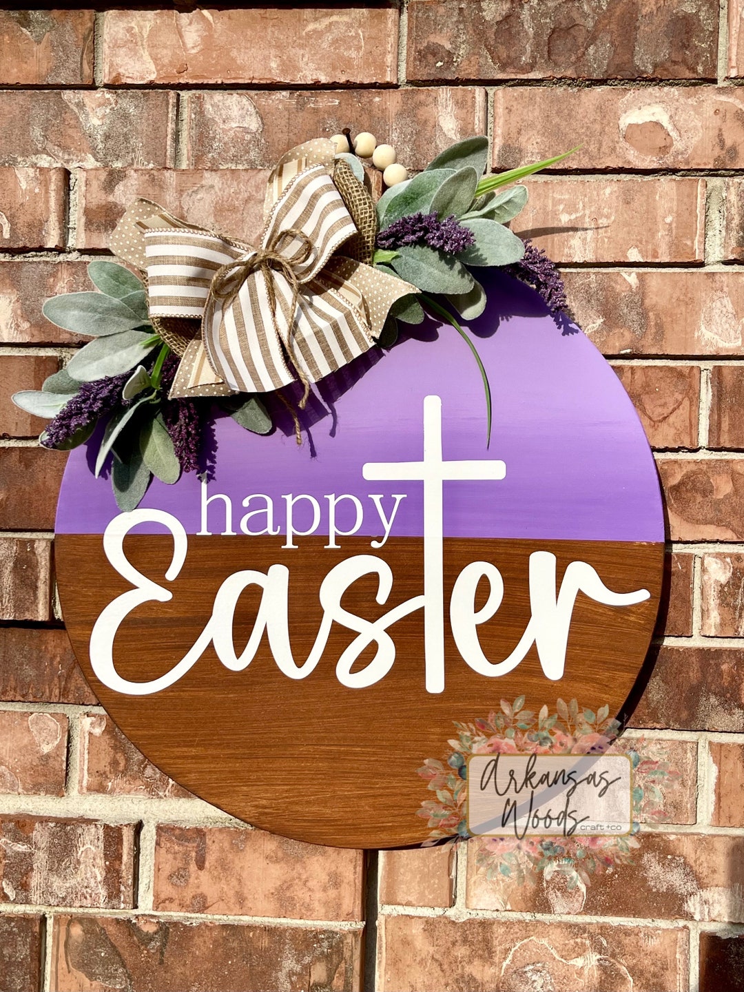 He is Risen Easter Door Hanger: Hand-painted Spring Wreath - Etsy